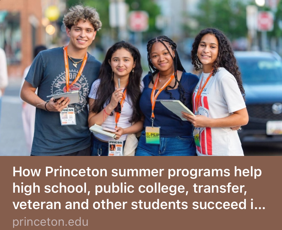 FORMER HCCHS STUDENT ATTENDS PRESTIGIOUS PRINCETON SUMMER JOURNALISM ...